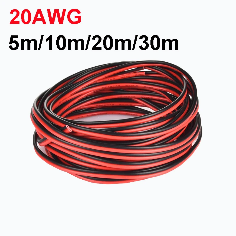 2pin-20-AWG-UL2468-LED-Extension-Cable-5V-12V-Electric-Wire-For-COB ...