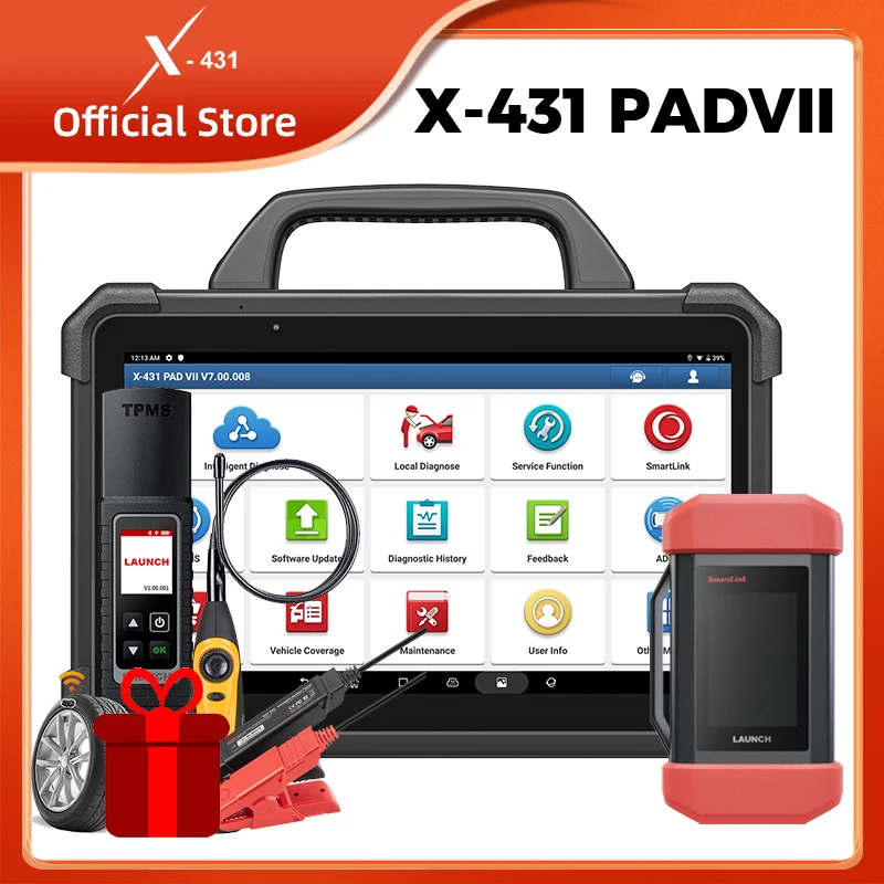 X 431 LAUNCH PAD 7 VII PAD7 PADVII ECU 온라인 프로그래밍 자동차 진단 도구, J2534 Smartlink 자동차 스캐너 진단 X431 ...