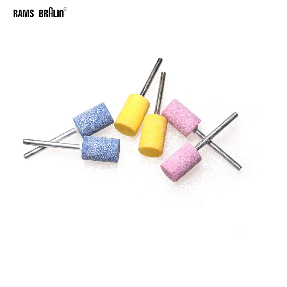 6 pieces 12*3mm Shaft Mounted Ceramic Abrasive Point for Coarse ...
