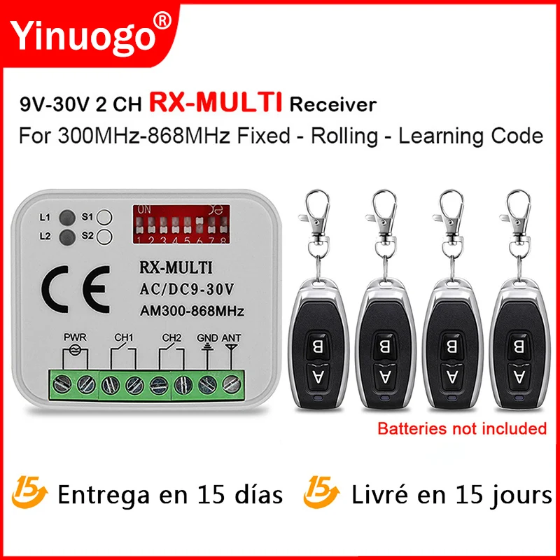 Universal-RX-MULTI-Empf-nger-300-868MHz-Garagentor-Fernbedienung-Empf ...