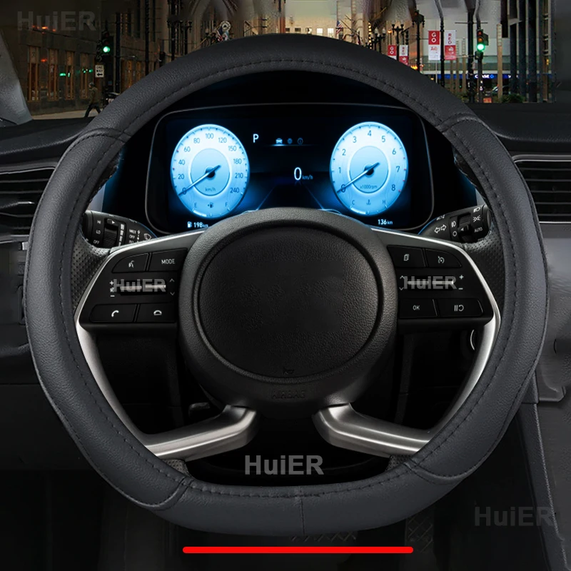 Car Steering Wheel Cover Wrap For Hyundai Creta II 2021 2022 2023 2024 ...