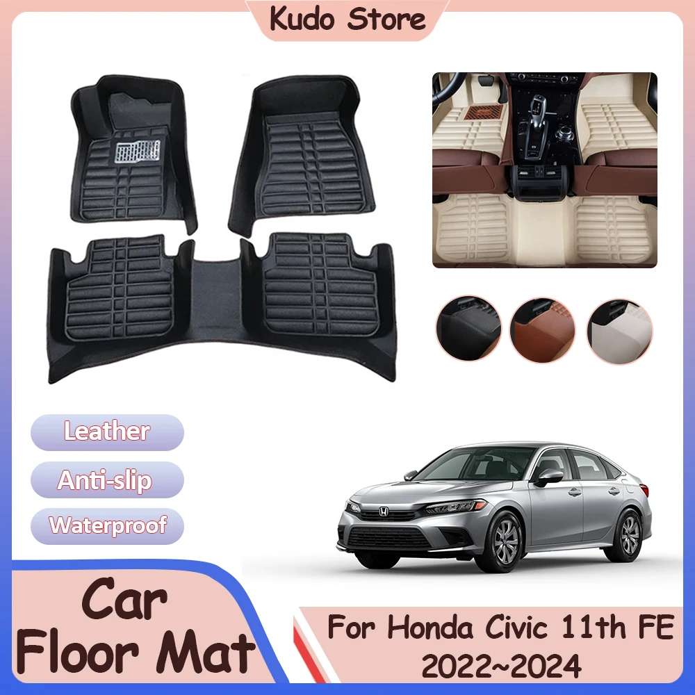 Car-Floor-Mat-for-Honda-Civic-11th-Gen-FE1-2-4-2022-2023-2024-Foot ...