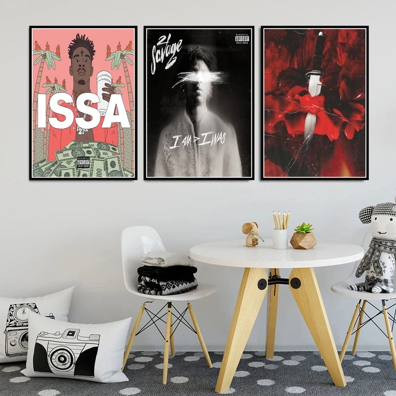 Canvas-Painting-21-Savage-Rap-Music-Album-Star-Hip-Hop-Rapper-I-am-Issa ...