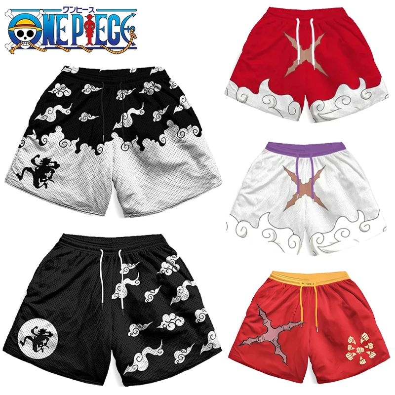 One Piece Anime Shorts for Men Quick Dry Board Trunks Shorts Bathing ...