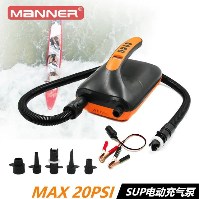 20 PSI Electric Air Pvc Boat Pump Inflatable LCD DC Sup Deflatable ...