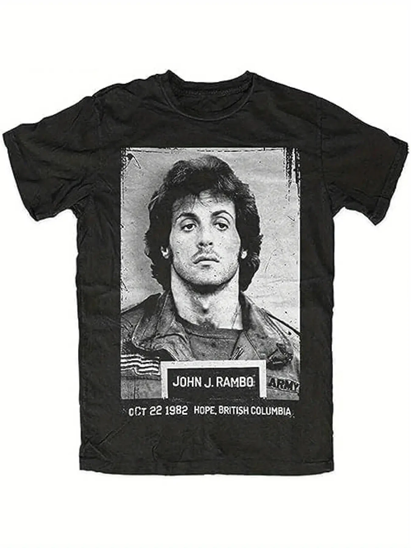 Men's John Rambo-Inspired T-Shirt - Iconic Movie Graphic with Rambo ...