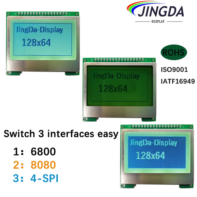 High-Contrast-128X64-DOT-Matrix-Module-St7567-STN-Positive-Transflective-LCD-Screen-Display-4 ...