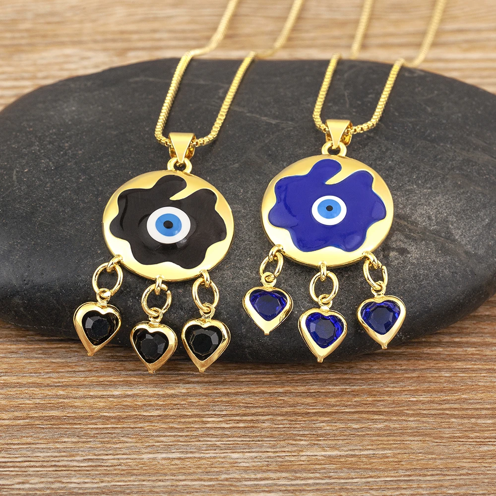 Nidin-Colar-de-Pingentes-Azul-Turco-Cl-ssico-Olho-Mau-Cora-o-Requintado ...