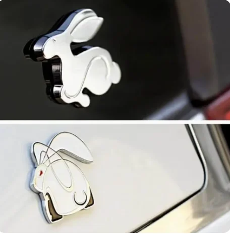 3D-Metal-Red-Running-Rabbit-Emblem-Car-Sticker-Rear-Trunk-Badge-for ...