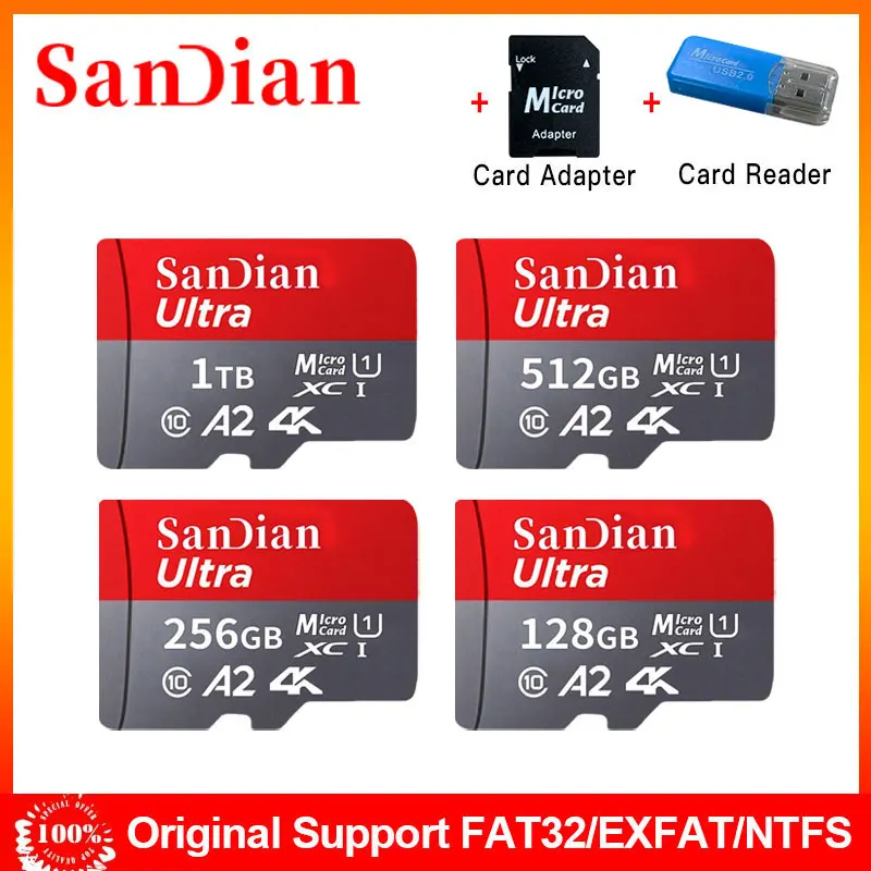 Original Micro SD 1TB Memory Card TF/SDCard 128gb 256gb 512gb 1tb Mini ...