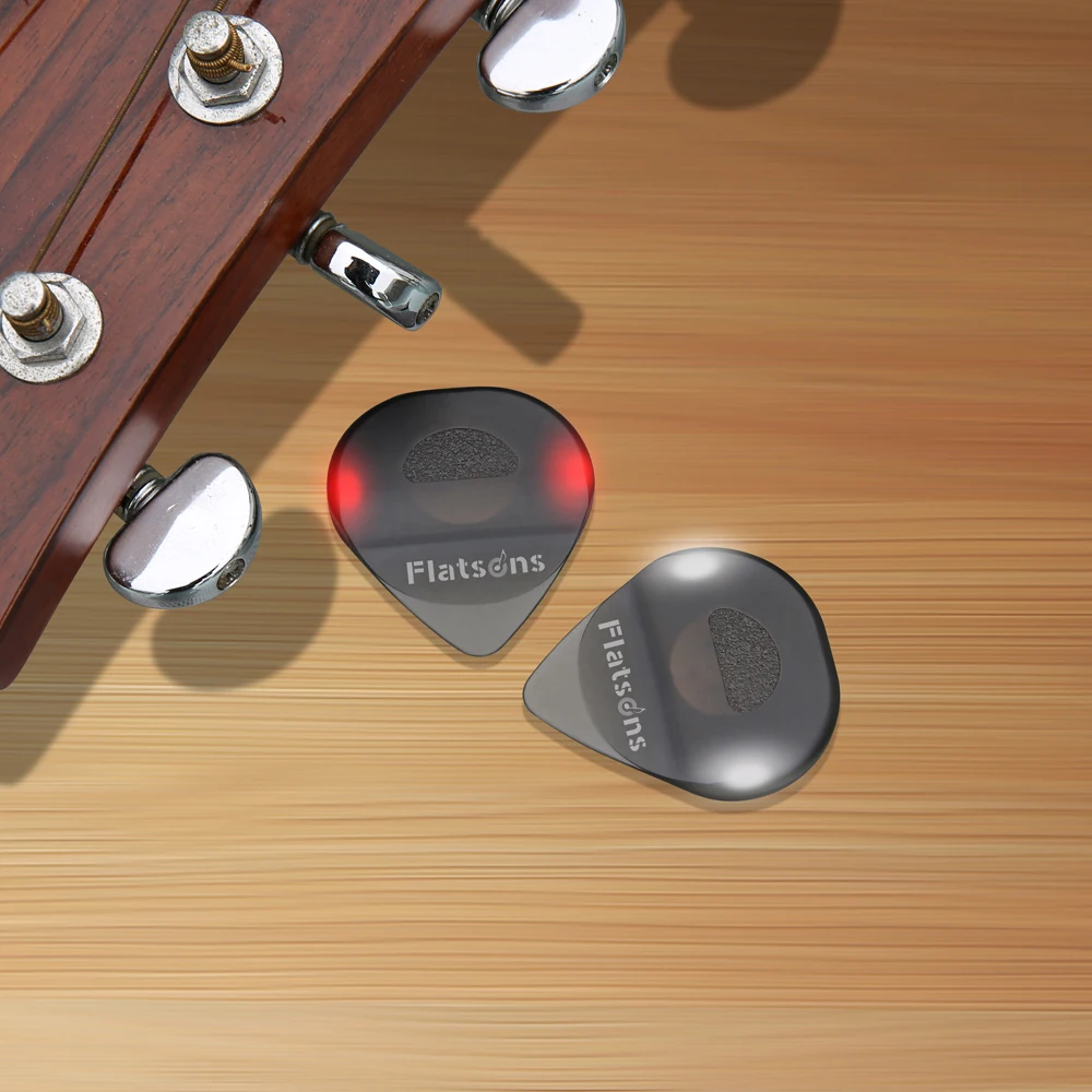 P-a-de-guitarra-iluminada-2-piezas-deslumbrante-colorido-Plectrum-Auto ...