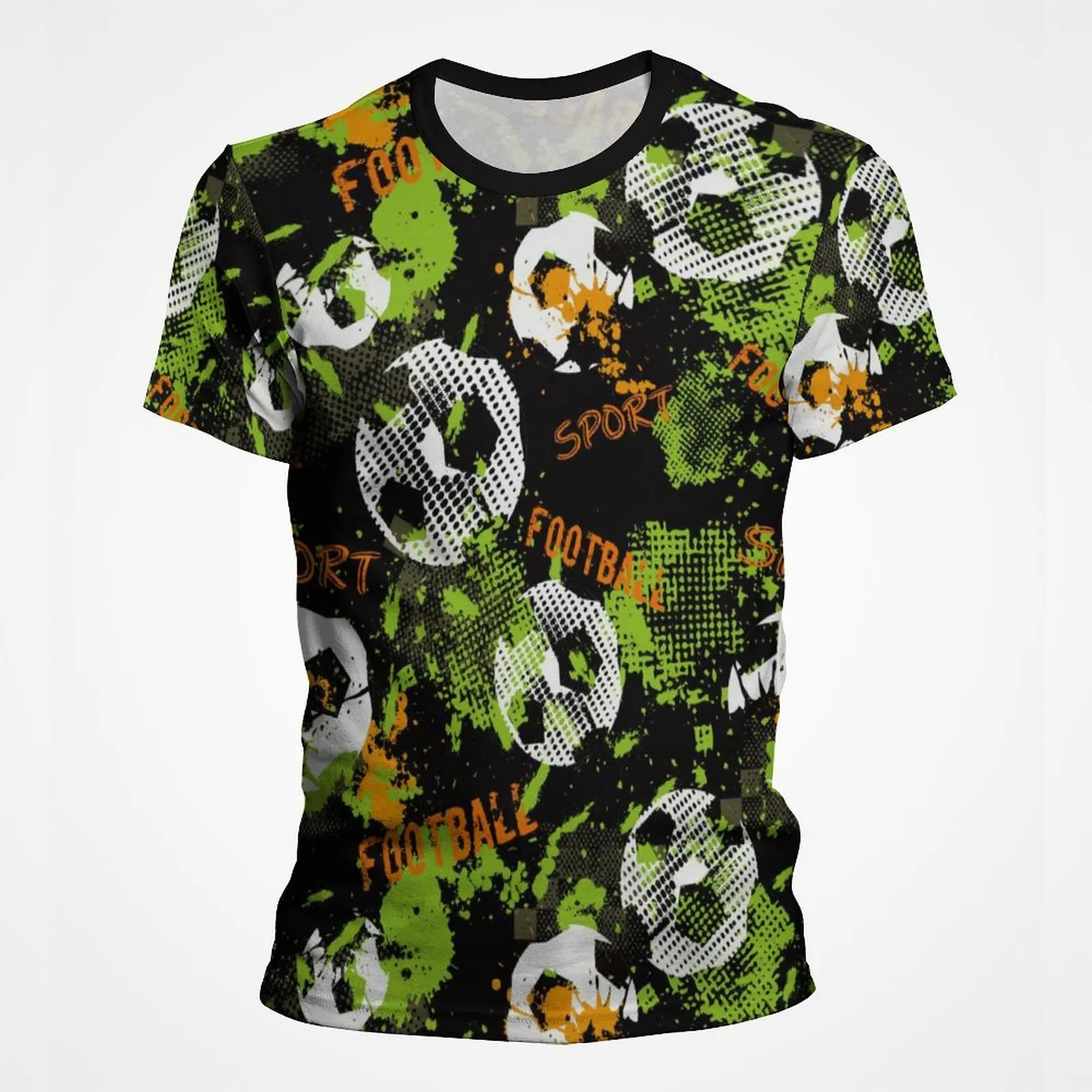 Funny-Football-3D-Printed-T-Shirt-For-Men-Fashion-Punk-Graffiti-Soccer ...