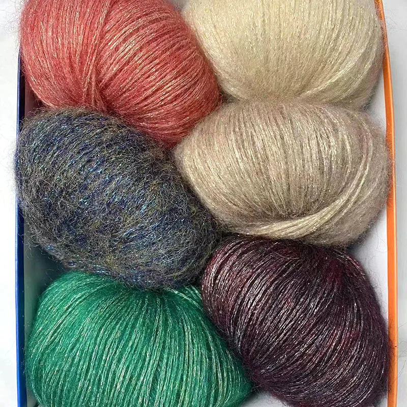 Golden-Scallion-Mohair-Shimmers-with-Light-Mohair-Wool-Chunky-Yarn-for ...