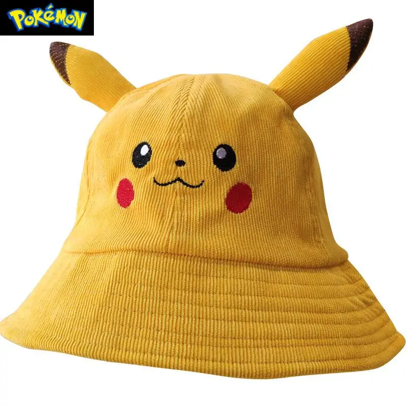 Bucket-Hat-Kawaii-Pikachu-Cartoon-Anime-Cute-Parent-Child-Sun-Hat ...