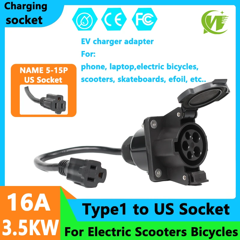 EV-Charger-Type1-J1772-to-AC-Socket-US-NEMA-5-15P-Charging-Station-EVSE ...