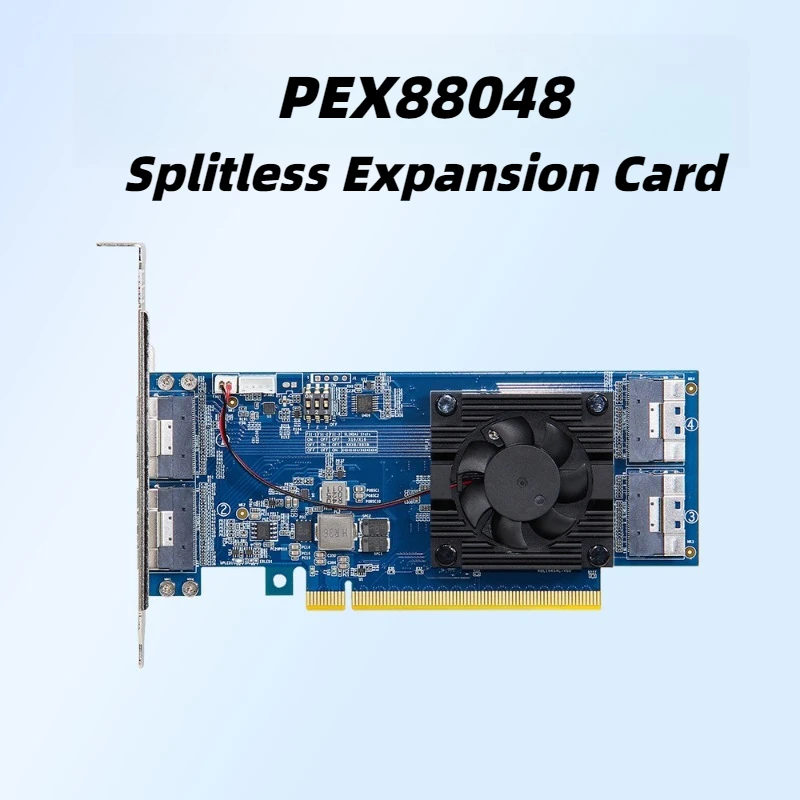 PEX88048 chip PCIe4.0 x16 bandwidth, drive-free split-free hard disk ...