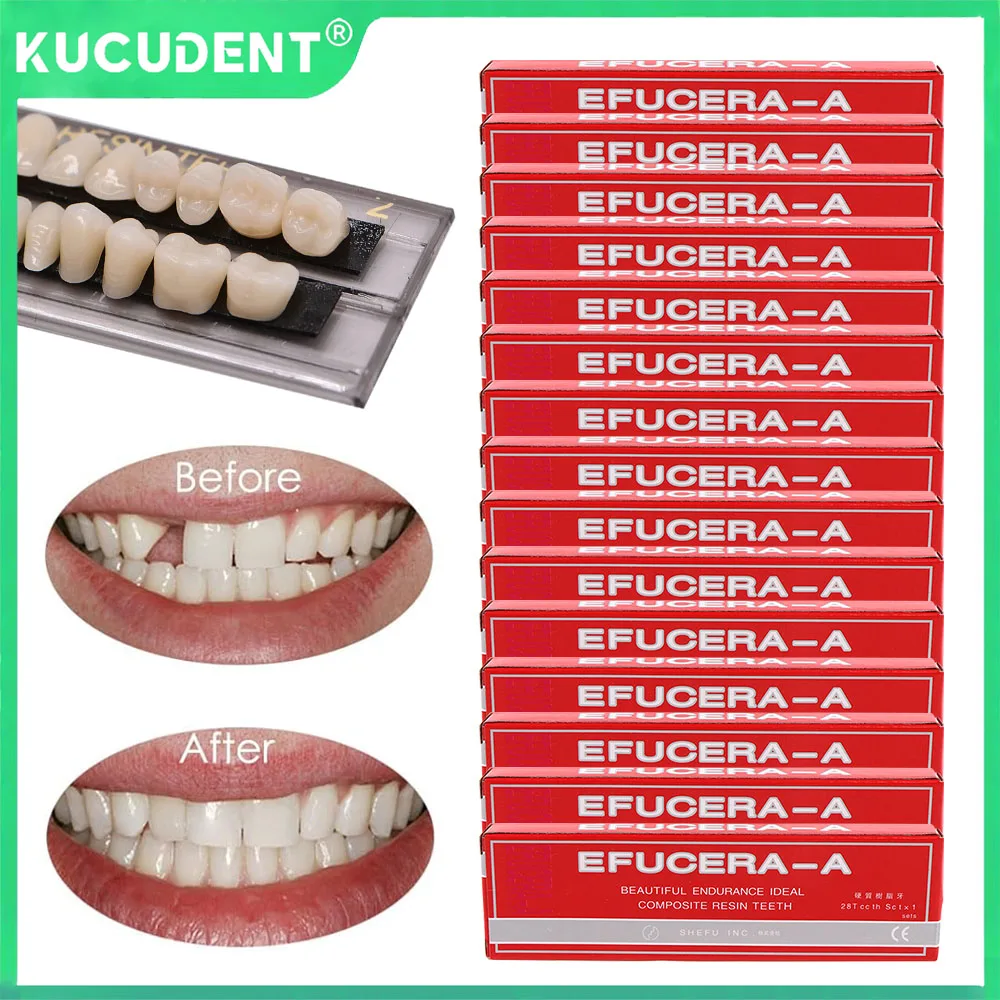 15 Sets Acrylic Resin Denture Tooth Replacement Kit A2 A3 Shade Dental ...