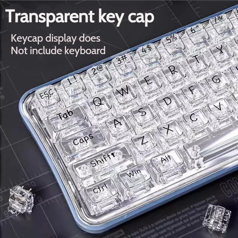 K132-Small-Complete-Set-of-Key-Caps-Cbsa-OEM-Highly-Transparent-Crystal ...