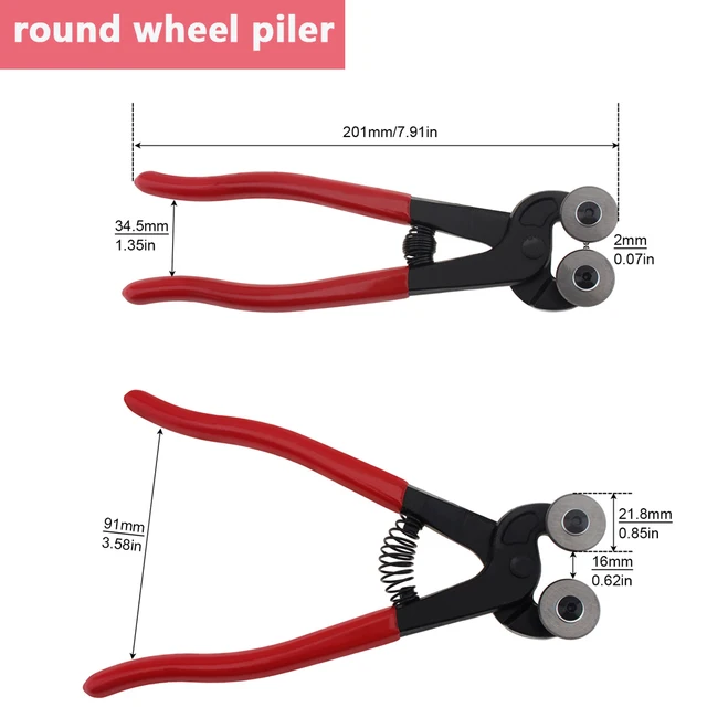 Glass Tile Nippers - Heavy Duty Wheeled Glass Mosaic Nipper & Hd ...