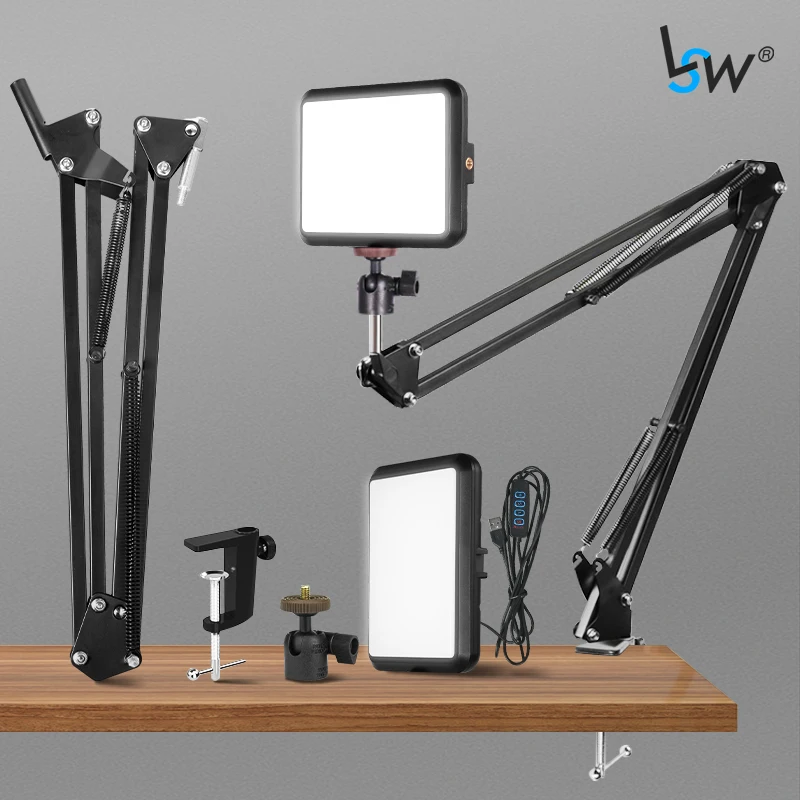 LED-Video-Light-Kit-USB-Photography-Studio-Lighting-with-Desk-Arm ...
