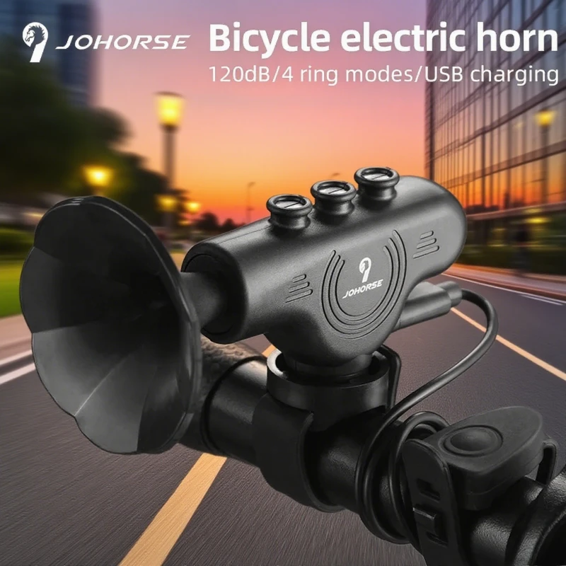 NPY Electronic Bell 120db Cycling Bell Horn High Decibel Horn Handlebar ...