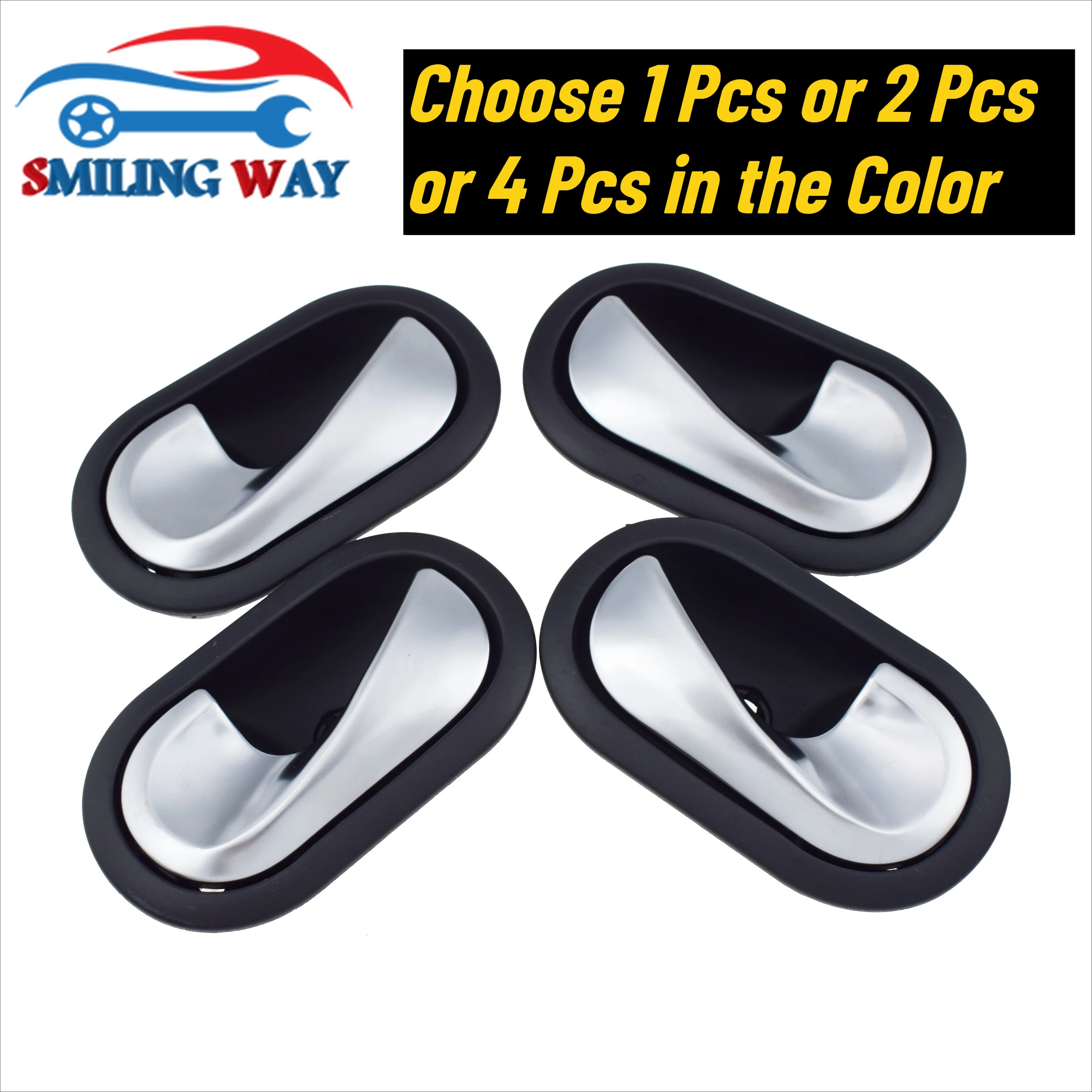 1/2/4 Front Rear Left or Right Interior Door Handle For Renault Nissan ...
