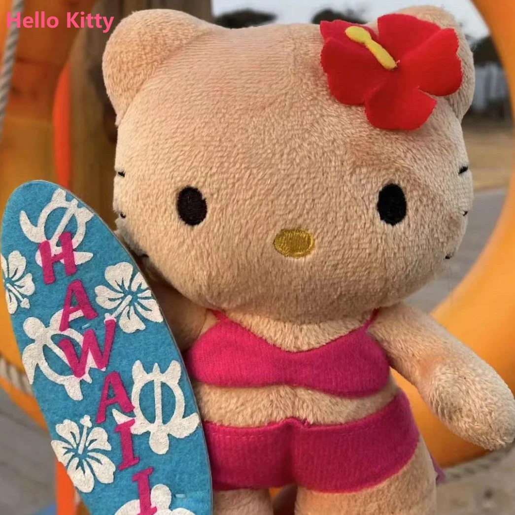 Kawaii-Hello-Kitty-Plush-Toy-Sanrio-Hawaii-Bikini-Vacation-Keychain ...
