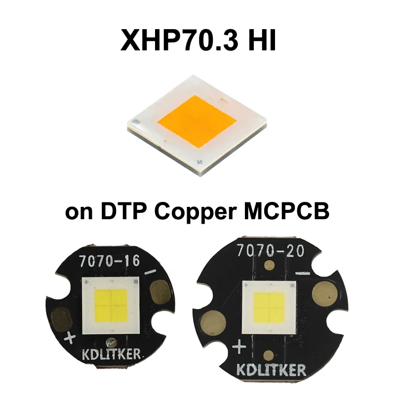 XHP70-3-HI-45W-5157-Lumens-6500k-5000k-4000k-3000k-SMD-7070-LED-on ...