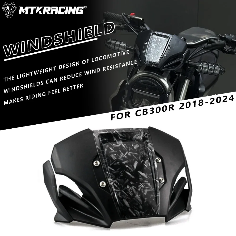 MTKRACING Windshield For HONDA CB300R 2018-2024 Motorcycle Front ...