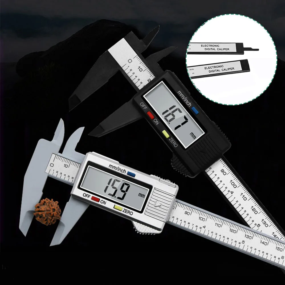 150mm Electronic Digital Caliper Carbon Fiber Dial Vernier, 45% OFF
