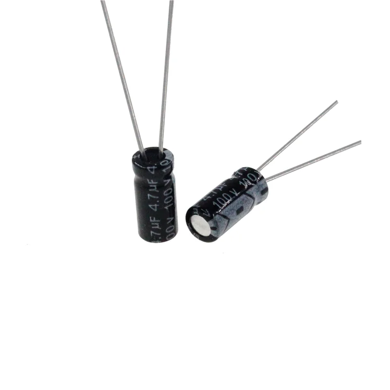 100pcs 4.7uF 100V 4.7MFD 100WV Aluminum Electrolytic Capacitor 5*11mm ...
