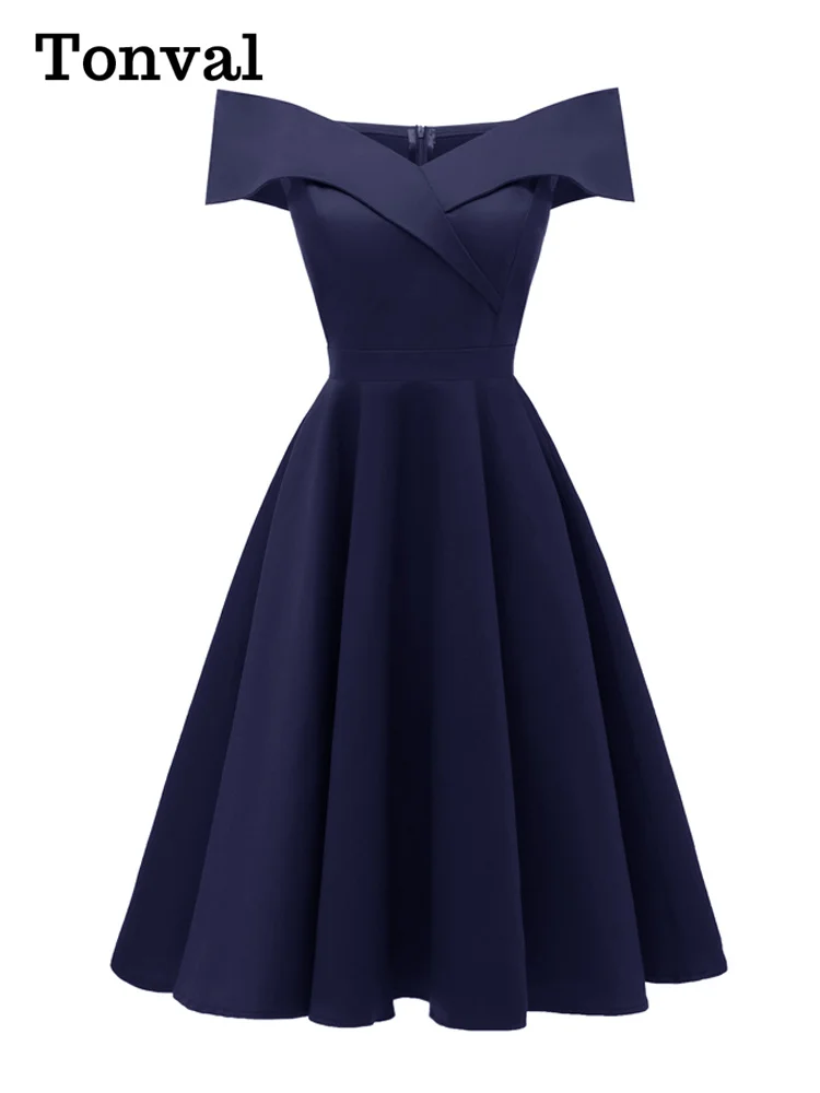 Tonval-Vintage-kapal-omuz-parti-seksi-ak-am-do-um-g-n-elbiseleri-balo ...
