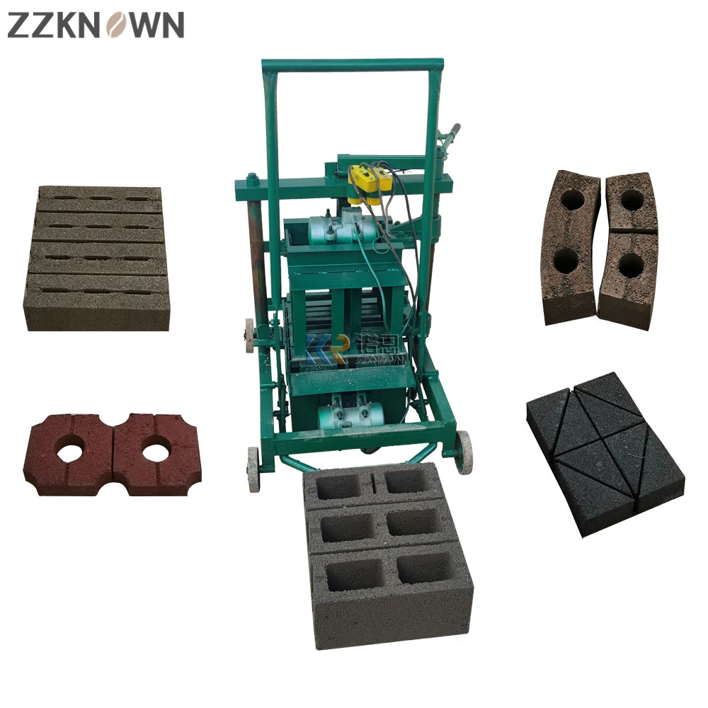 Mobile-Manual-Concrete-Cement-Brick-Maker-Mini-Block-Making-Machine ...