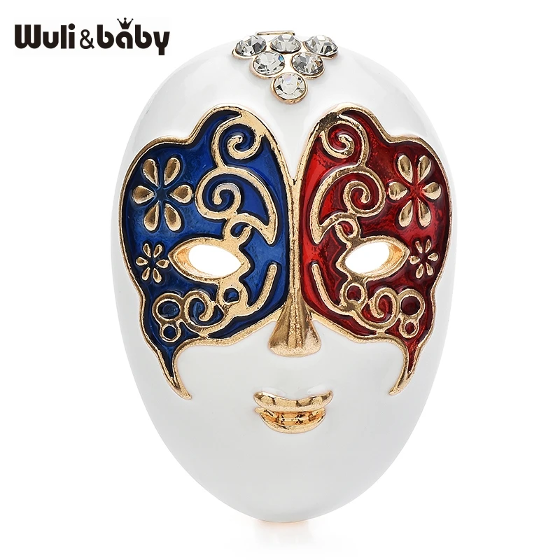 Wuli&baby эмалированные броши с рисунком лица | AliExpress