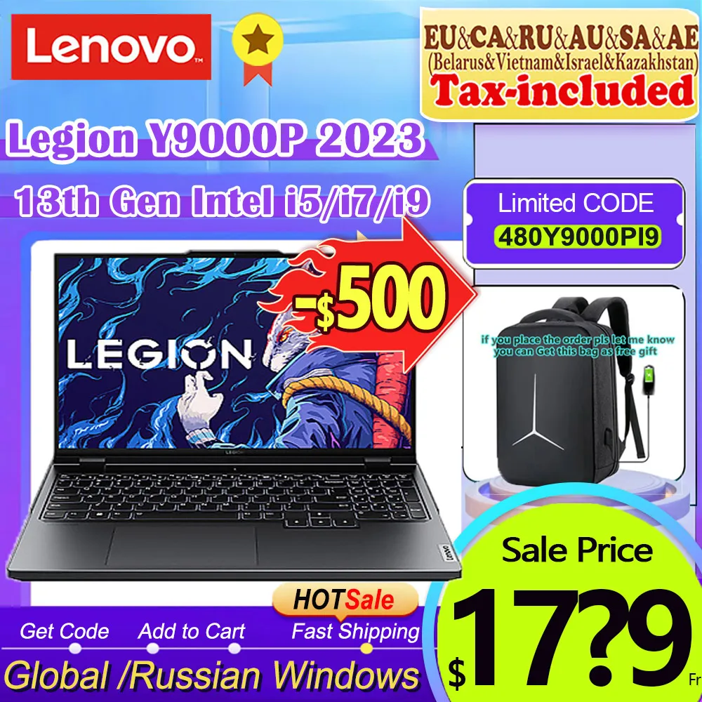New Lenovo Legion Y9000p 2023 E-sports Gaming Laptop 13th Intel I5 ...
