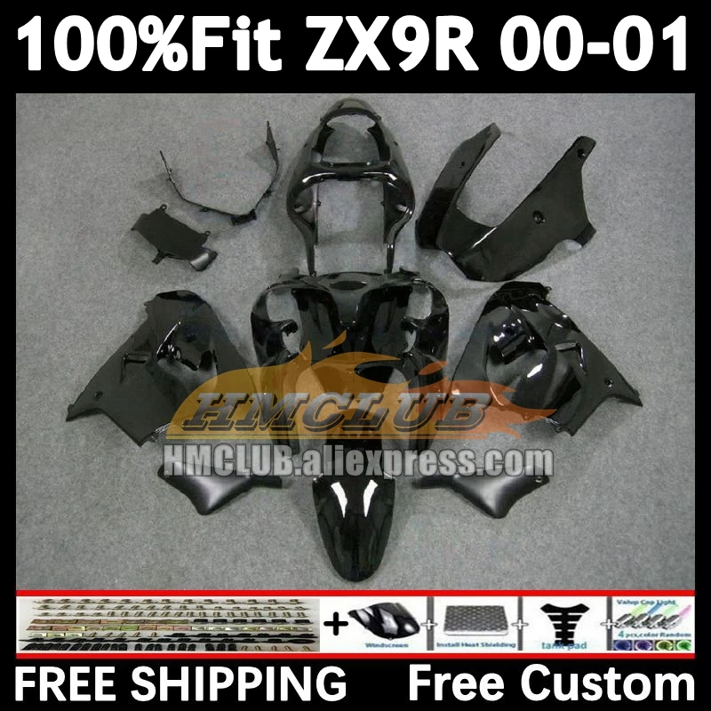 Cuerpos negros brillantes de inyección para KAWASAKI NINJA ZX 9R 9 R ...