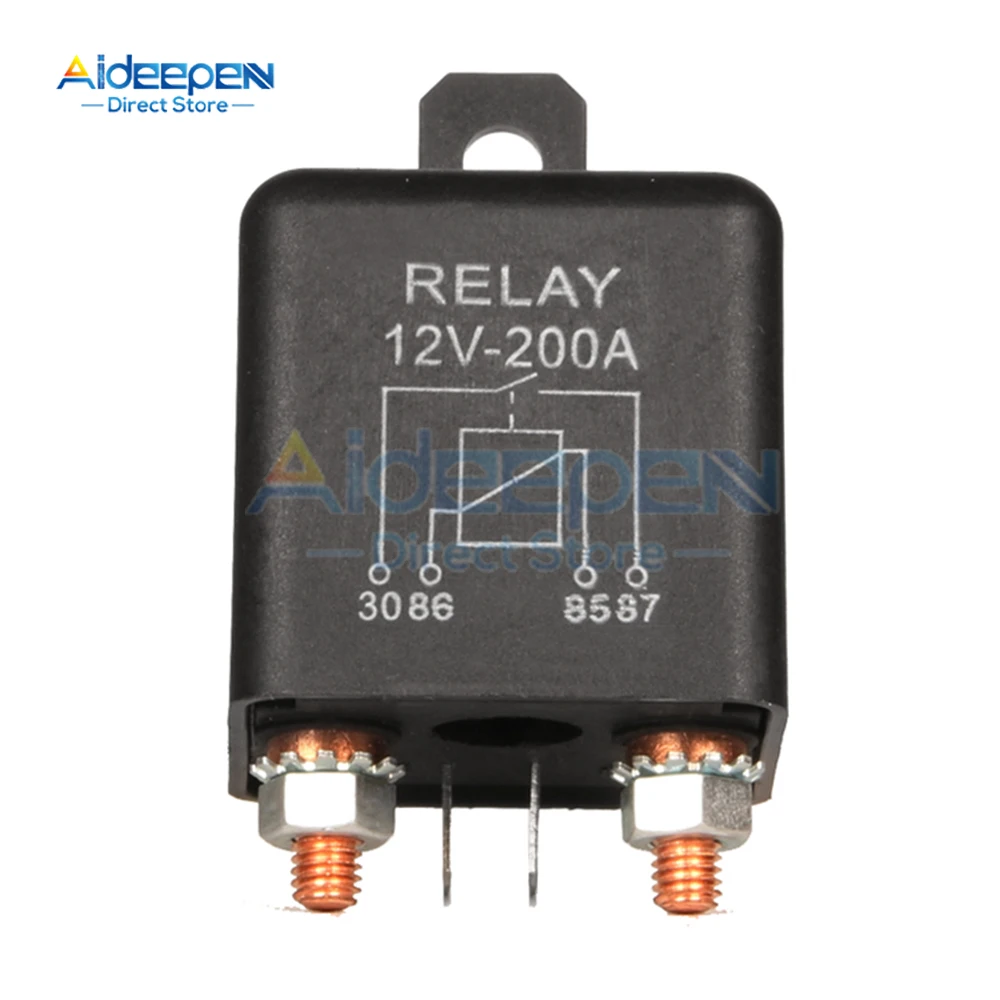 12V-24V-100A-200A-Universal-Battery-Switch-Relay-Start-4-Pin-Dual ...