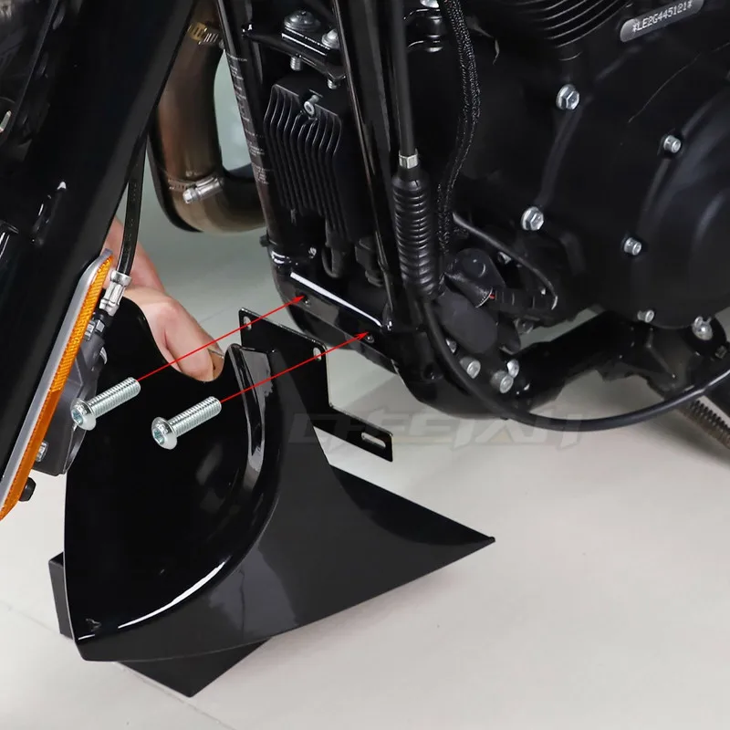 Motorcycle Black Front Lower Chin Fairing Spoiler Mudguard Cover For ...