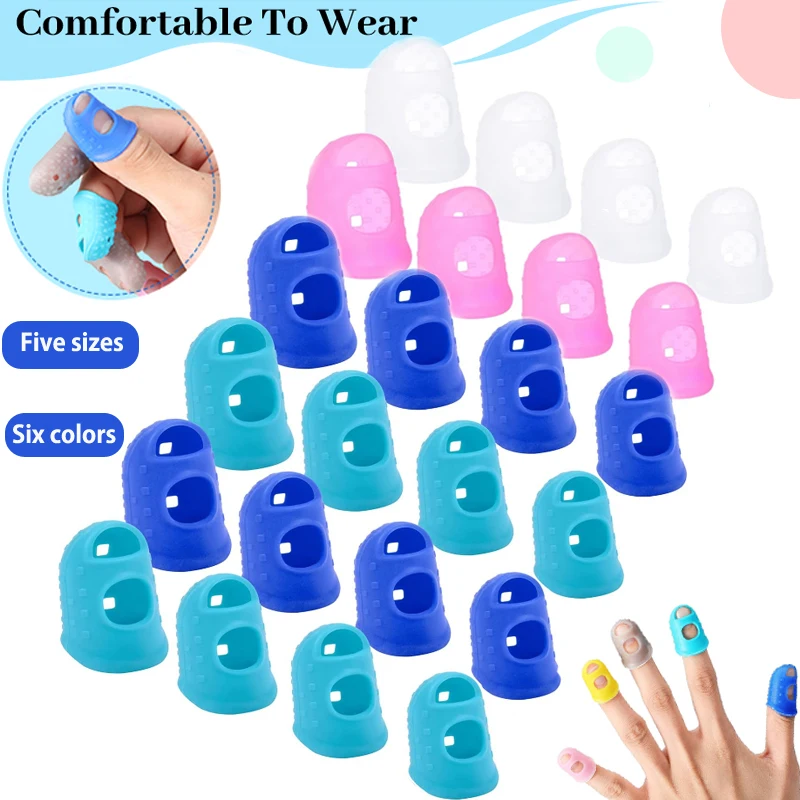 5Pcs-Silicone-Finger-sleeve-Slip-Antis-scalding-Needle-Flip-Book-Money ...
