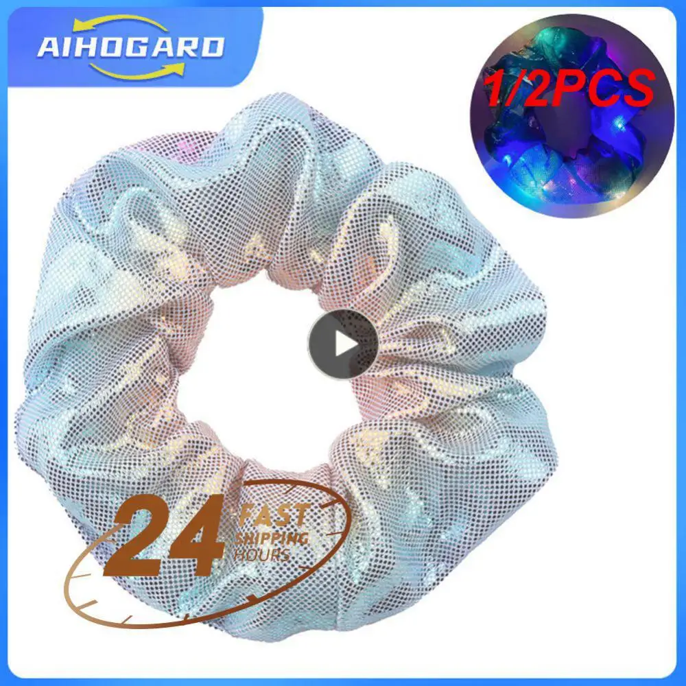 1-2PCS-Hair-Scrunchies-Light-Up-Hair-Scrunchies-Elastic-LED-Light-Women ...