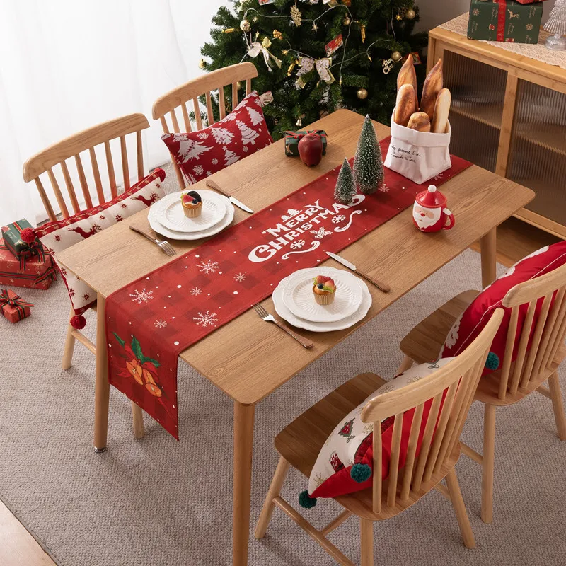 Polyester-Table-Cover-Printing-Christmas-Wreath-Table-Flag-Bed-Tail ...