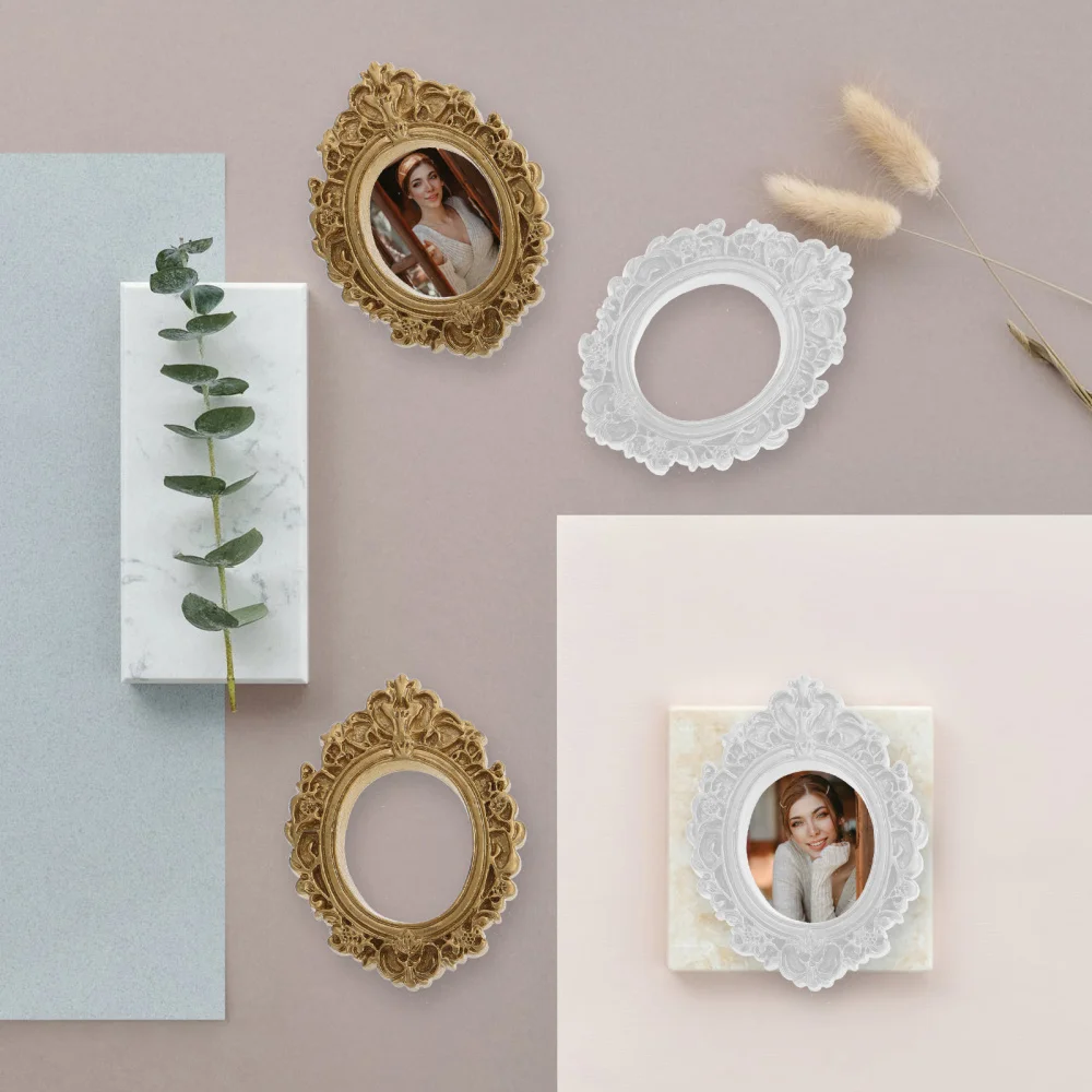 CADRE PHOTO,A--Lot de 10 Mini cadres de Photo rustiques en résine ...