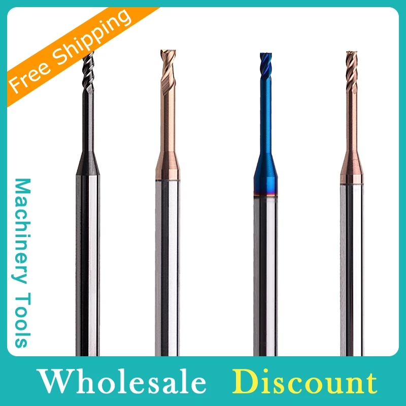 1PC Carbide End Mill Long Neck Milling Cutter Alloy Coating Tungsten ...