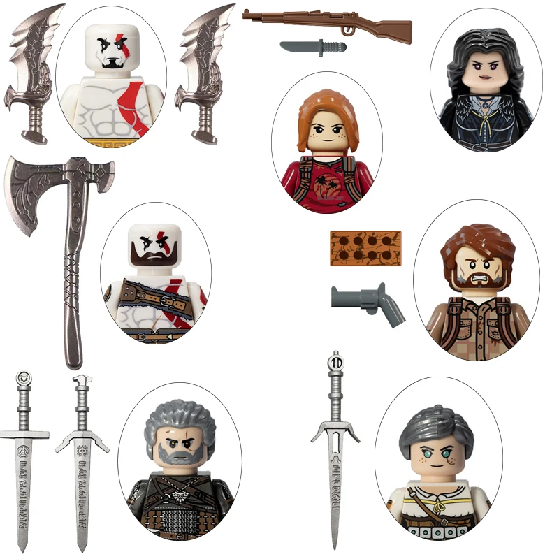 Kratos-blocos-de-constru-o-witcher-geralt-tijolos-ciri-mini-figuras-a-o ...