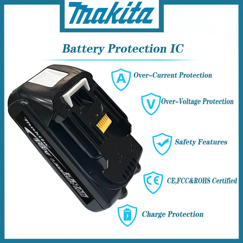 Bateria-recarreg-vel-Li-Ion-Makita-bateria-para-ferramentas-el-tricas-18V-3Ah-BL1830-BL1815 ...