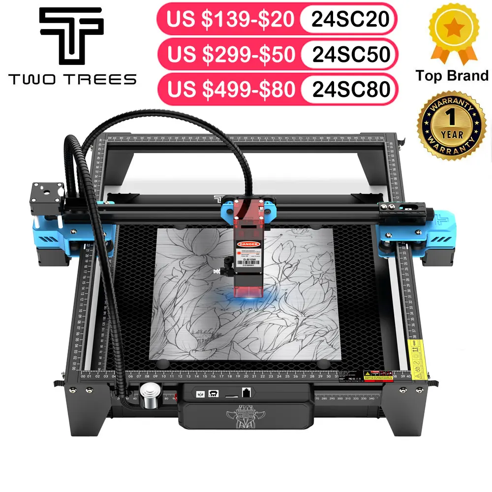 Twotrees-TTS-10-Pro-80W-Laser-Engraver-Add-Touch-screen-Metal-Laser ...