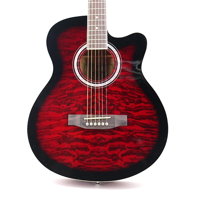 Blue And Red Acoustic Guitars