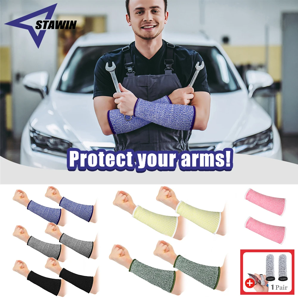 1-Pair-Level-5-HPPE-Cut-Arm-Sleeve-Resistant-Anti-Puncture-Work ...