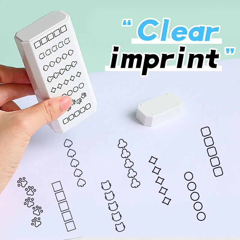 1pcs -8 layer Check Stamp, Checklist Planner Stamp, Bullets Stamp, To ...