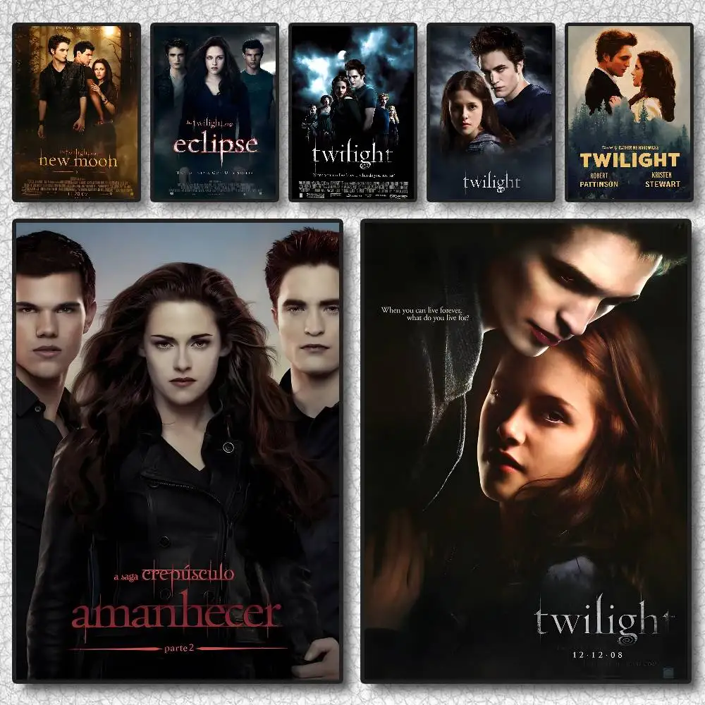 Movie T-Twilight Poster Self-adhesive Art Waterproof Sticker Coffee ...
